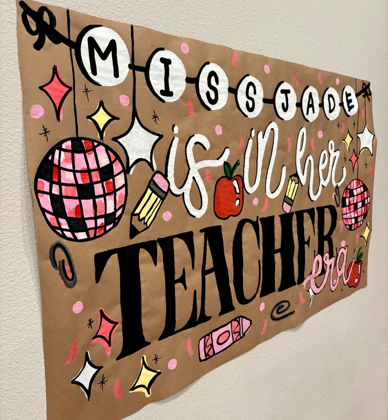 Custom Teacher Banner: Hand-painted Classroom Decor - Etsy