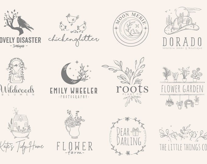 Custm Hand Drawn Logo Design, Logo Design, Professional Logo, Simple ...