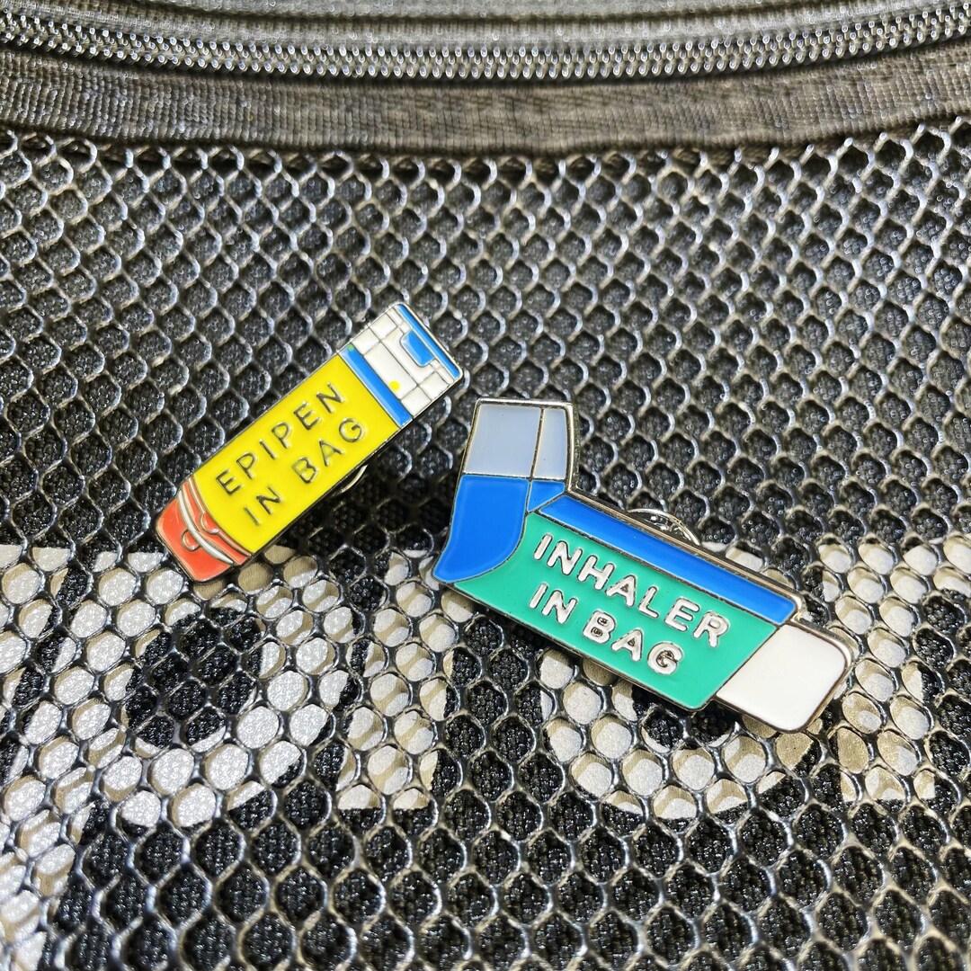 Inhaler in Bag Enamel Pin Epipen in Bag Hard Pin Asthma - Etsy