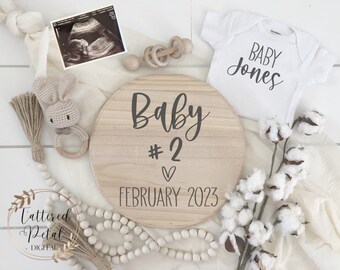 Baby Number 2 Announcement - Etsy