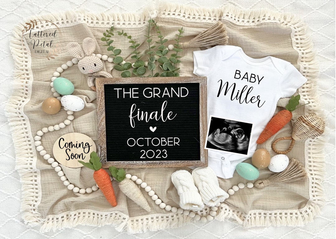 Last Baby Digital Pregnancy Announcement, Grand Finale, Easter ...