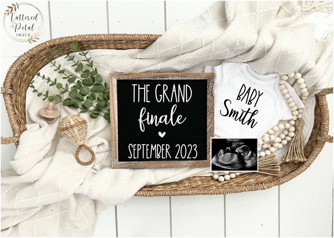 Last Baby Digital Pregnancy Announcement, Grand Finale, Editable Baby ...