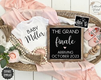 Last Baby Digital Pregnancy Announcement Grand Finale - Etsy