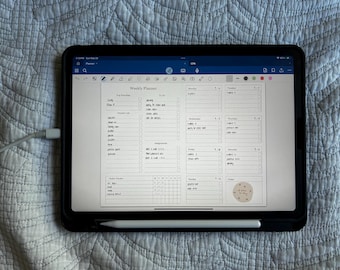 Weekly Planning Template not Dated - Etsy