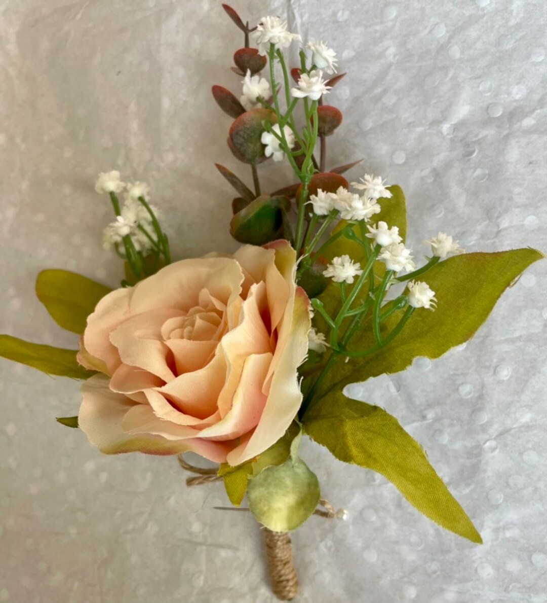Elegant Rose Wedding Buttonholes Rustic Dried and Silk - Etsy