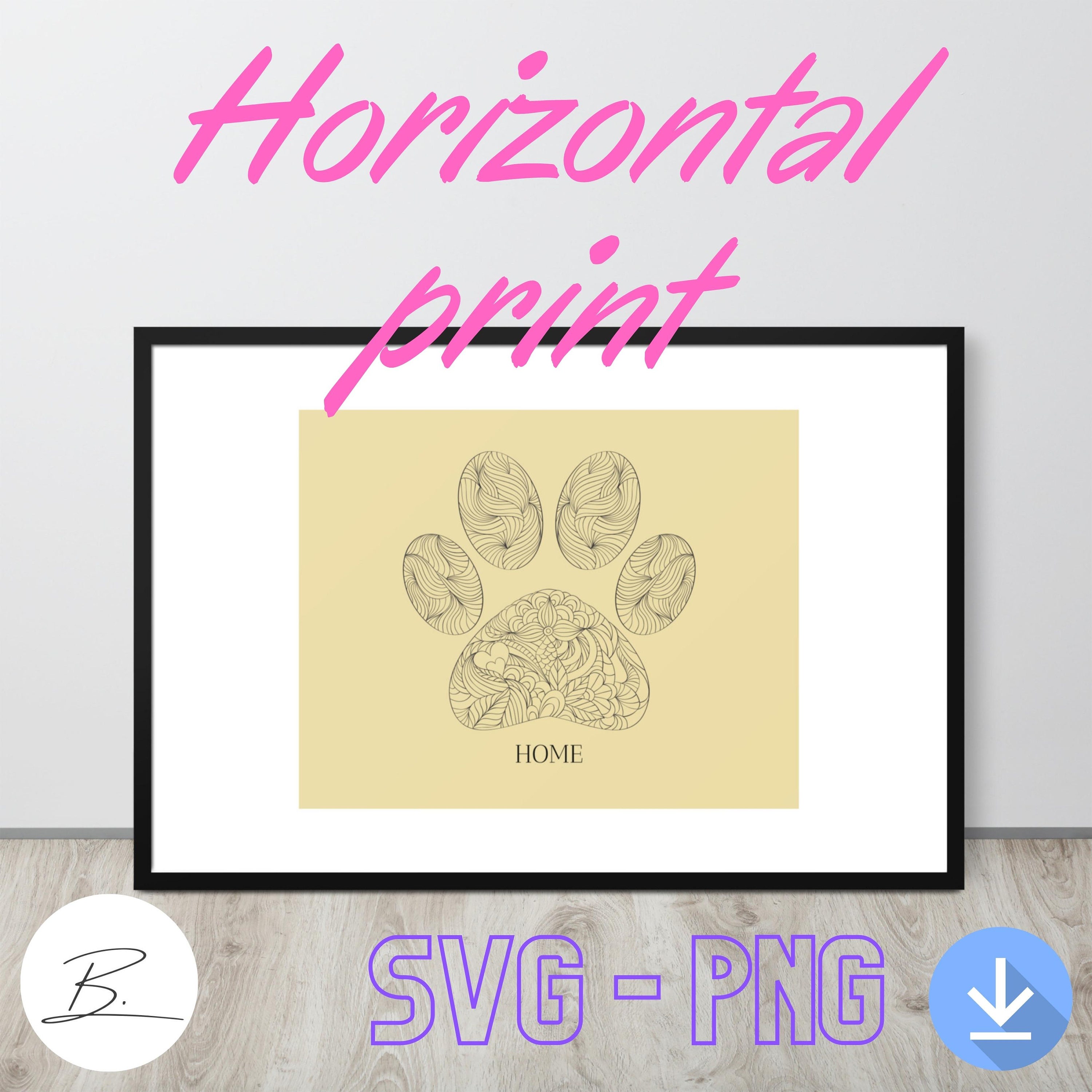 Dog Paw Print Wall Art Svg Instant Download - Etsy