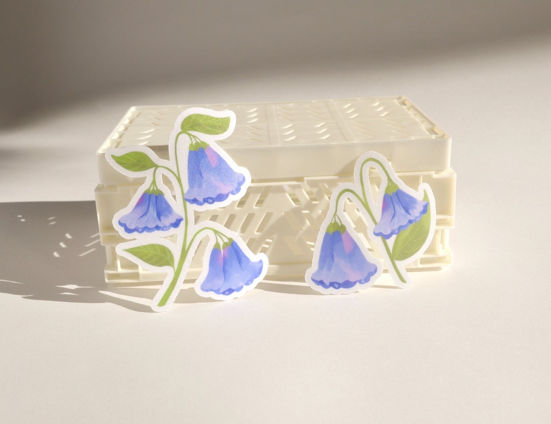 Blue Bell Flower Sticker Pack | Cute Floral Sticker | Aesthetic Flower ...