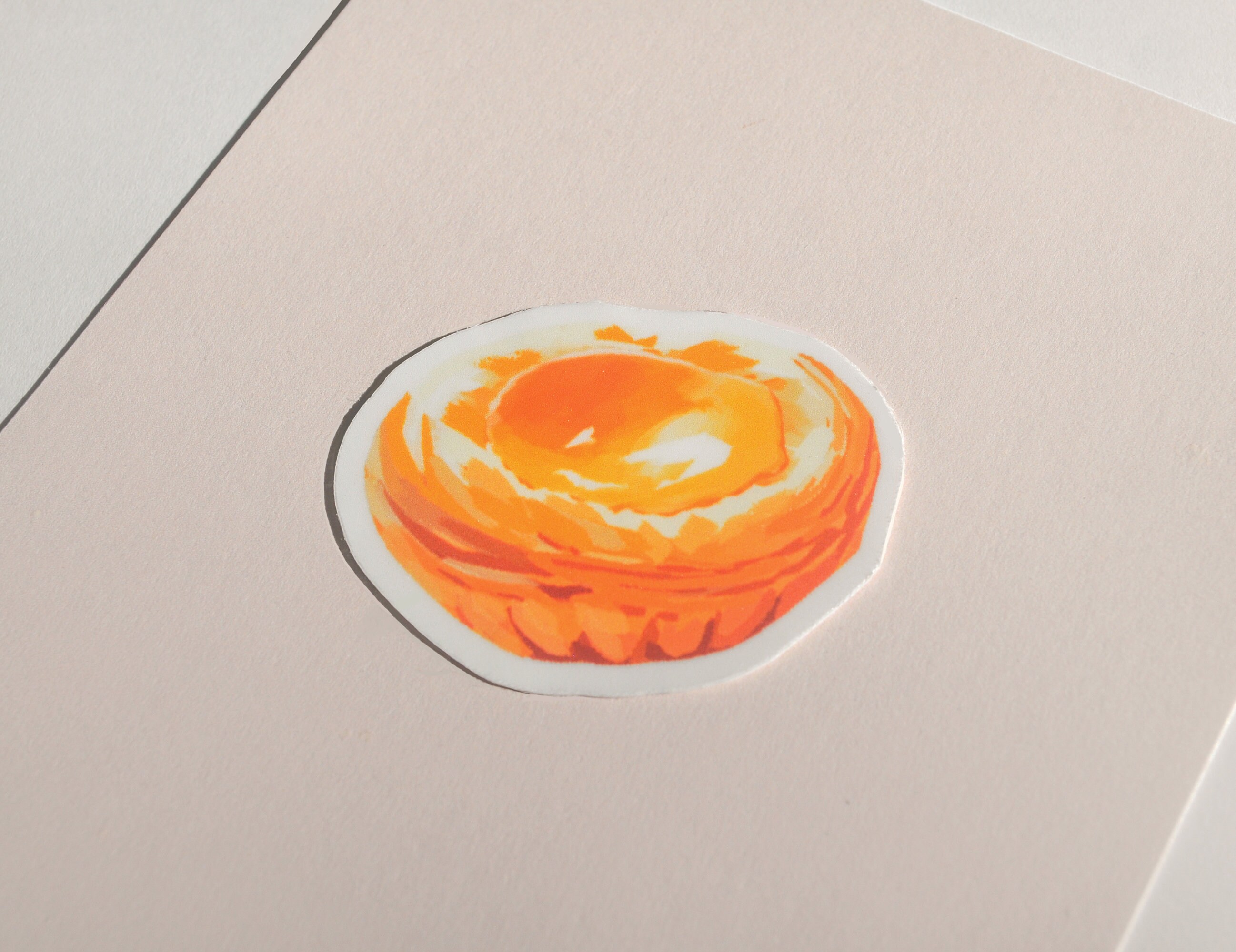 Egg Tart Sticker Pack Cute Dessert Stickers Aesthetic Food Stickers ...