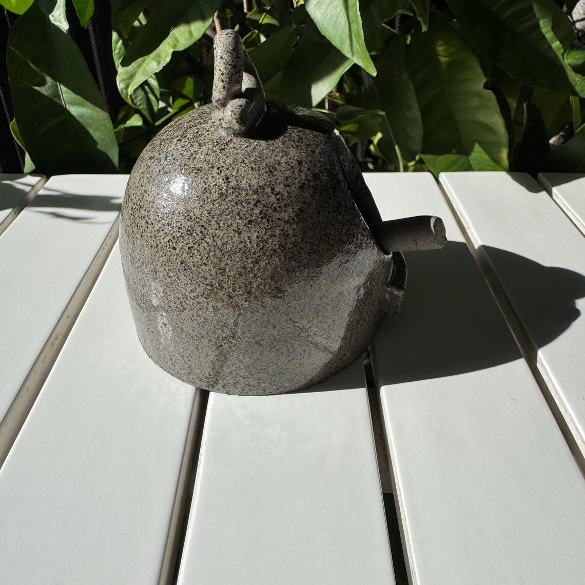 Salt Pig / Salt Piglet Holder Grey Rustic Stoneware [handmade Pottery ...