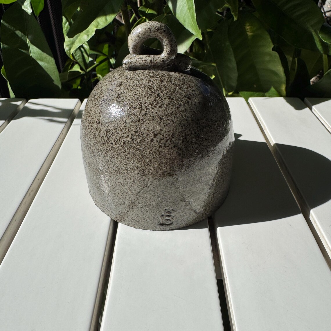 Salt Pig / Salt Piglet Holder Grey Rustic Stoneware [handmade Pottery ...