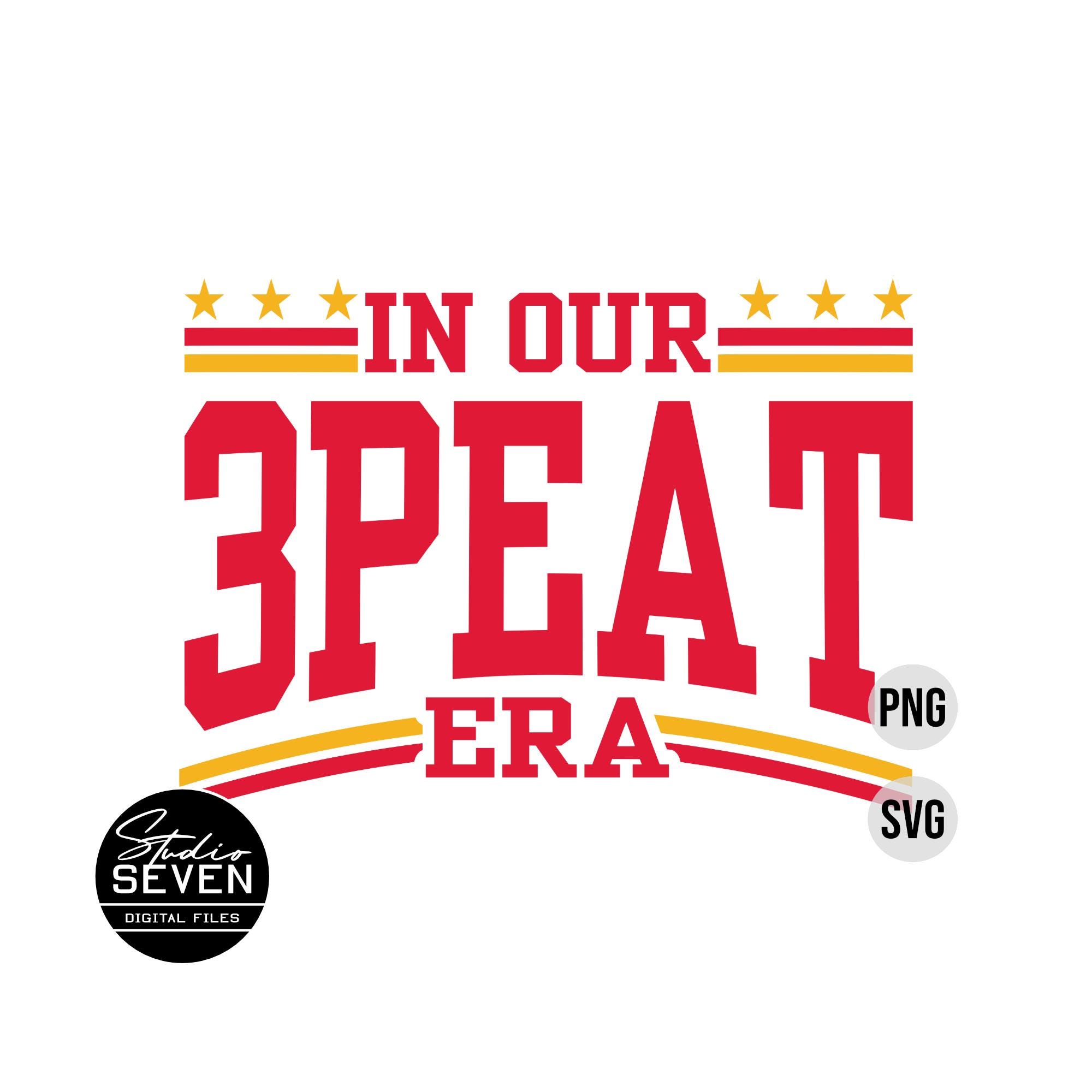 In Our 3peat Era Svg, Png, Sublimation, Sports, Varsity, Groovy, Trendy ...
