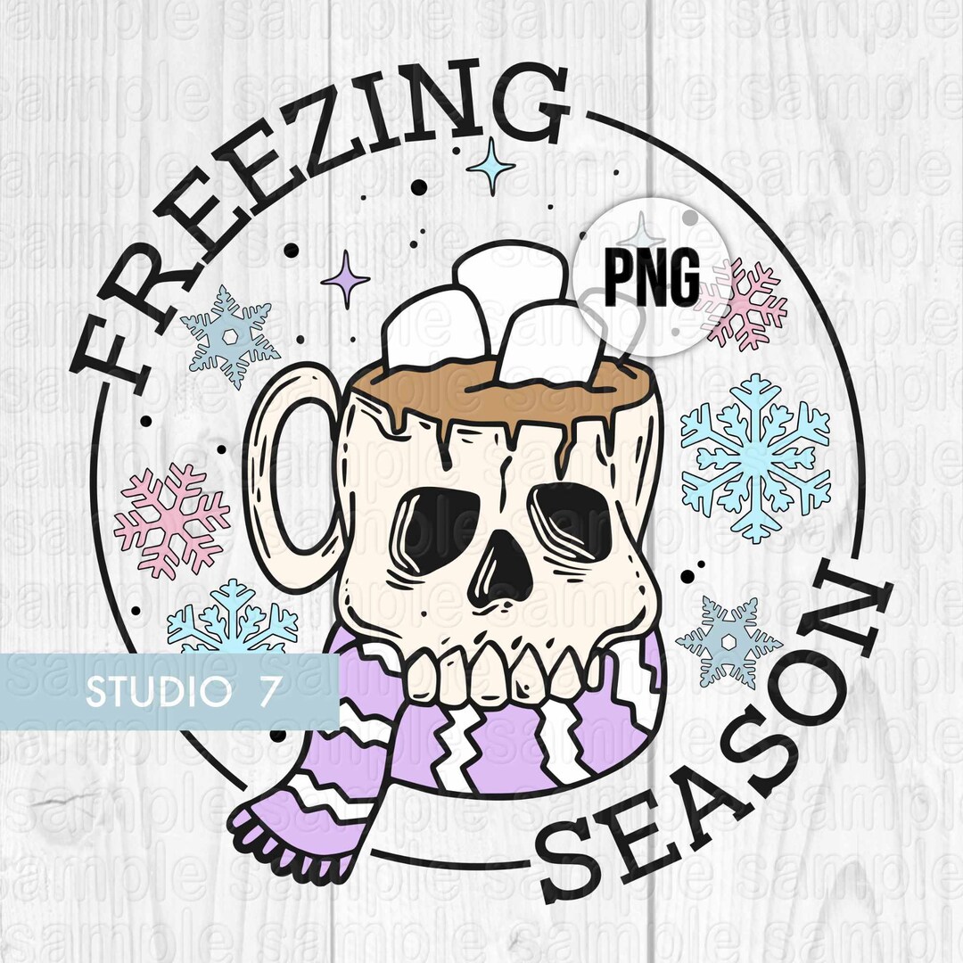 Freezing Season Png, Sublimation, Cold Png, Sublimate, Skull, Skellie ...