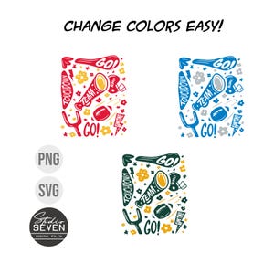 Go Team Go Png, Svg, Sublimaition, Football Png, Football Svg, Football ...