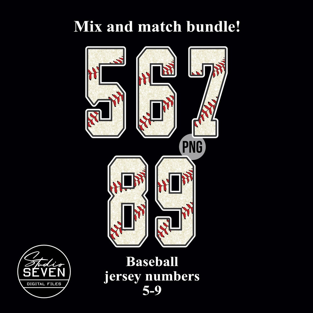 Baseball Numbers Bundle, Baseball Jersey Numbers, Sports Numbers ...