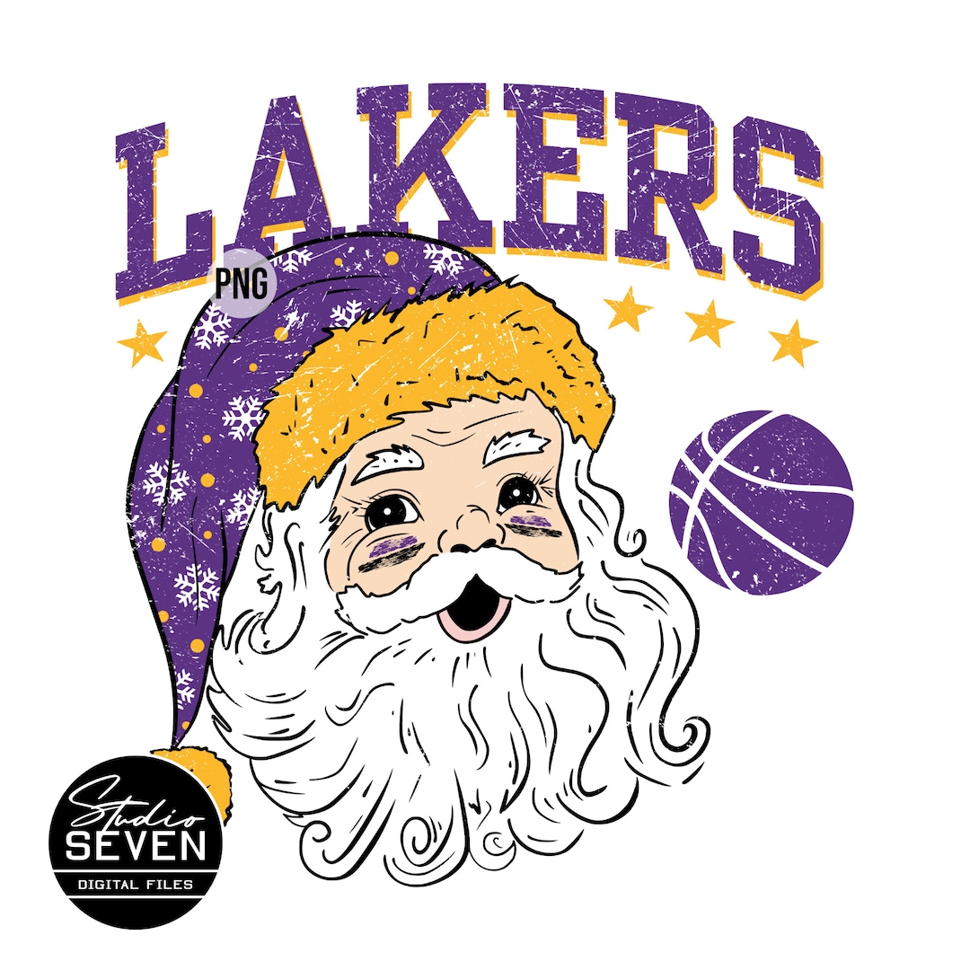 Lakers Santa Png Basketball Santa Png Ho Ho Ho Christmas - Etsy
