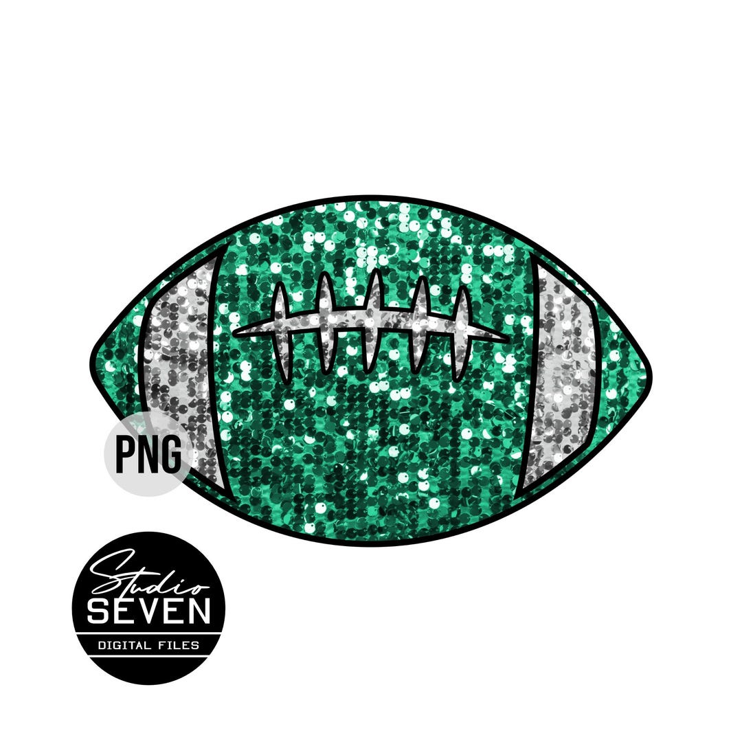 Green Football, Glitter Football, Football Png, Sublimation, Cute ...