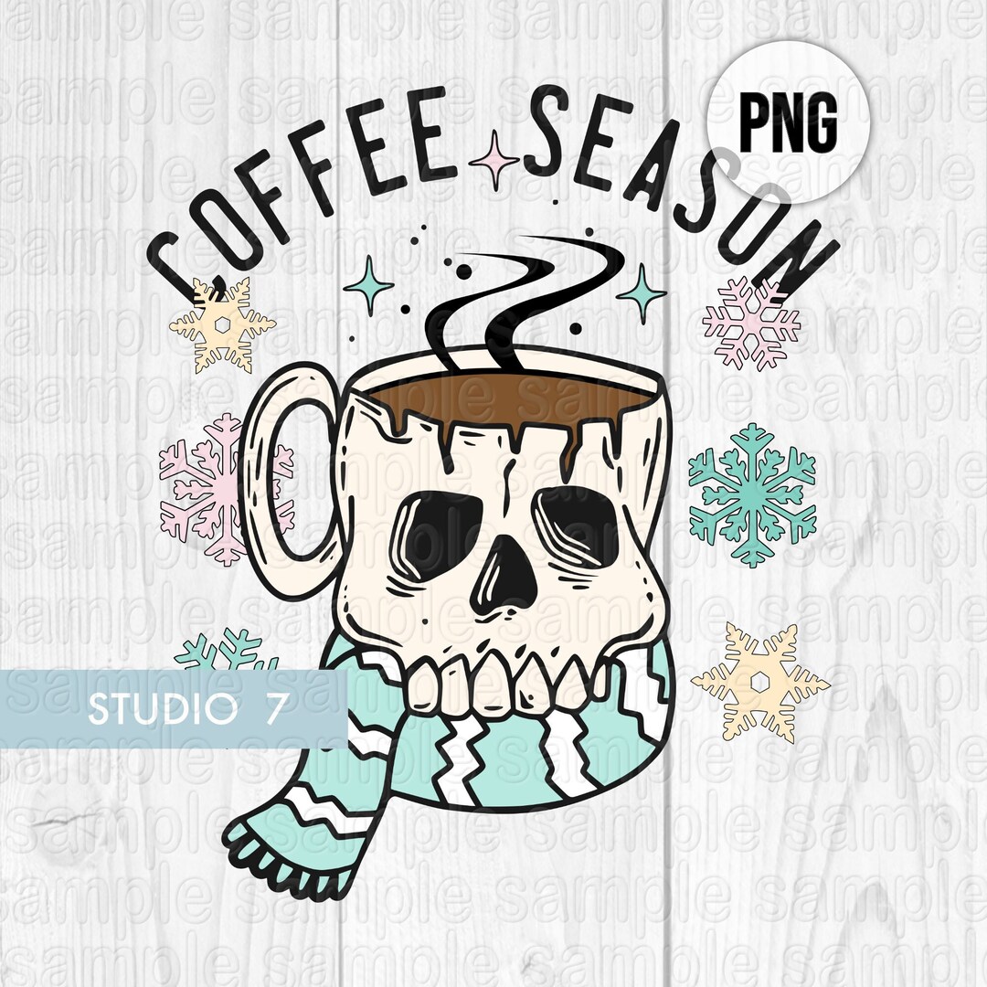 Coffee Season PNG, Coffee Png, Skull Png, Skeleton Png, Coffee, Digital ...