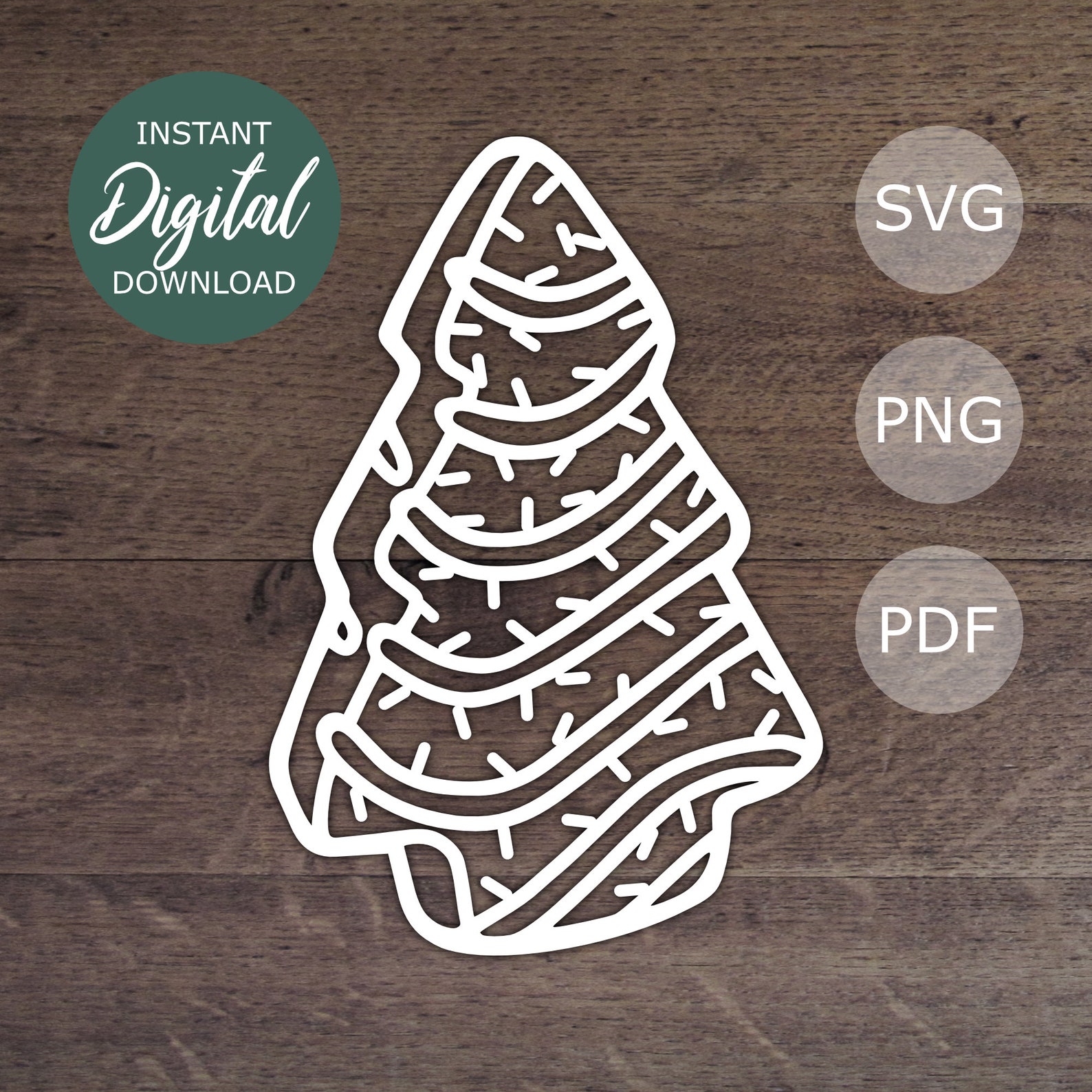 Christmas Tree, Cut File, SVG, Digital Cut Yourself, Cricut, PNG ...