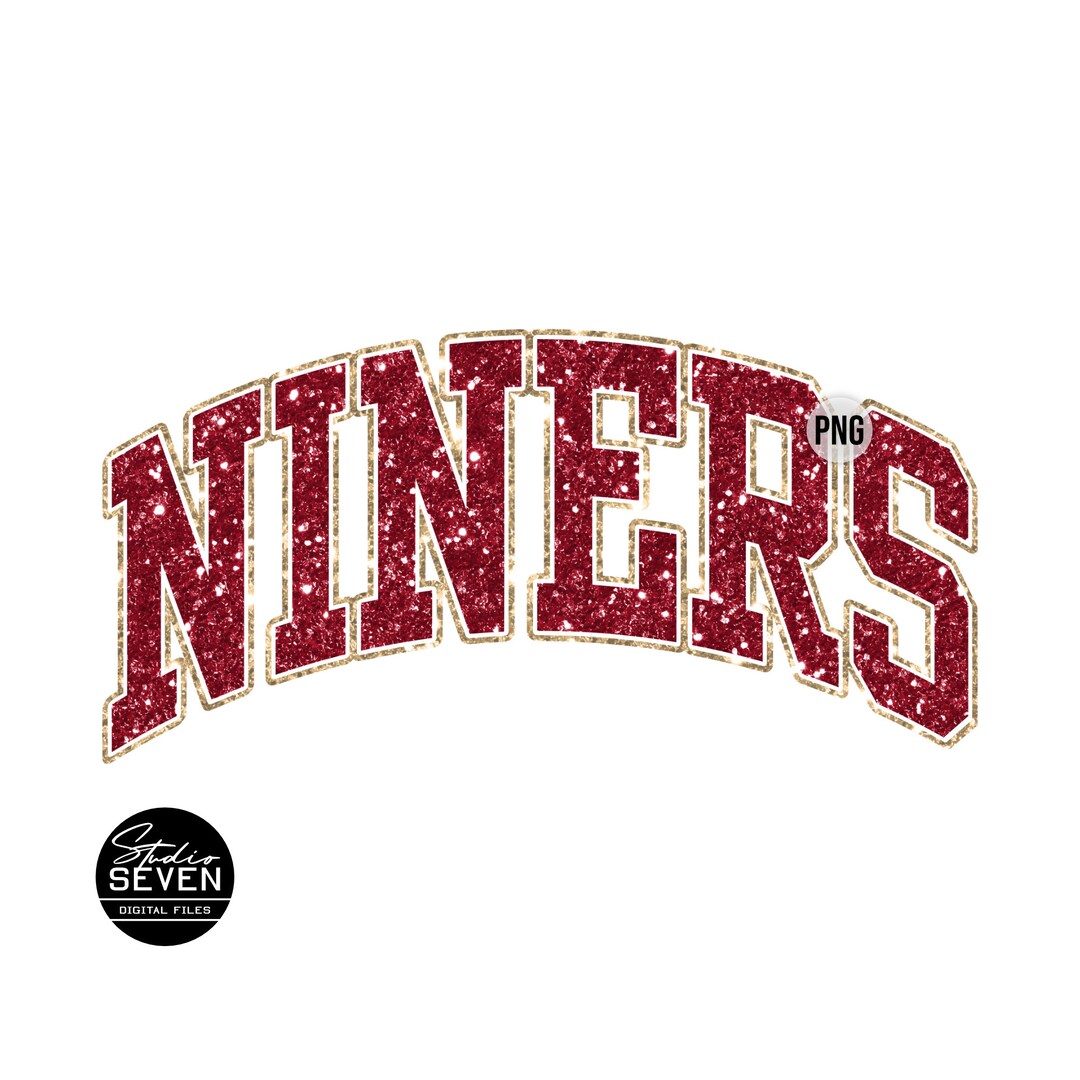 Niners Glitter Png, Sublimation, Retro, Vintage, Varsity, Printable - Etsy