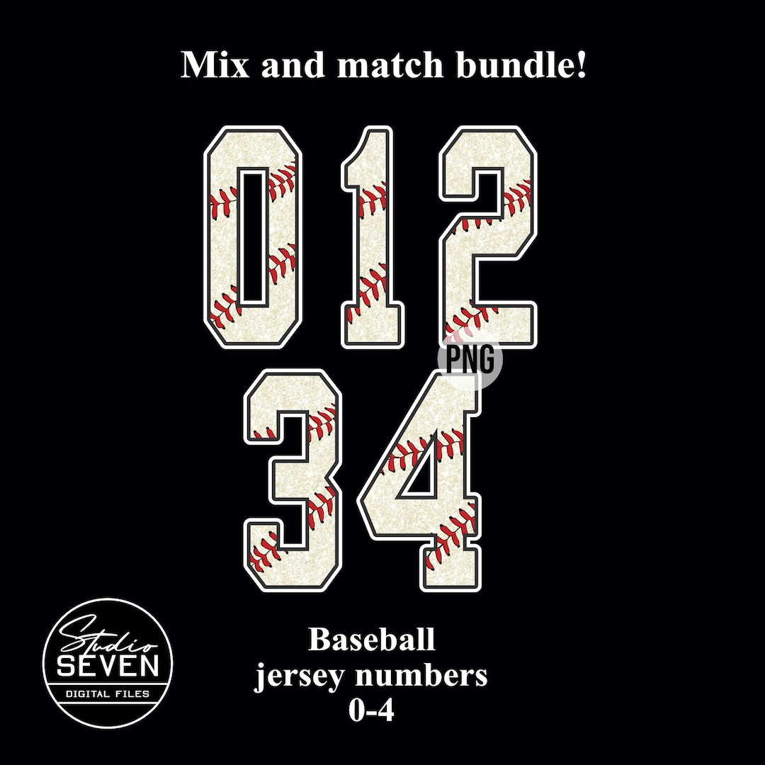 Baseball Numbers Bundle, Baseball Jersey Numbers, Sports Numbers ...
