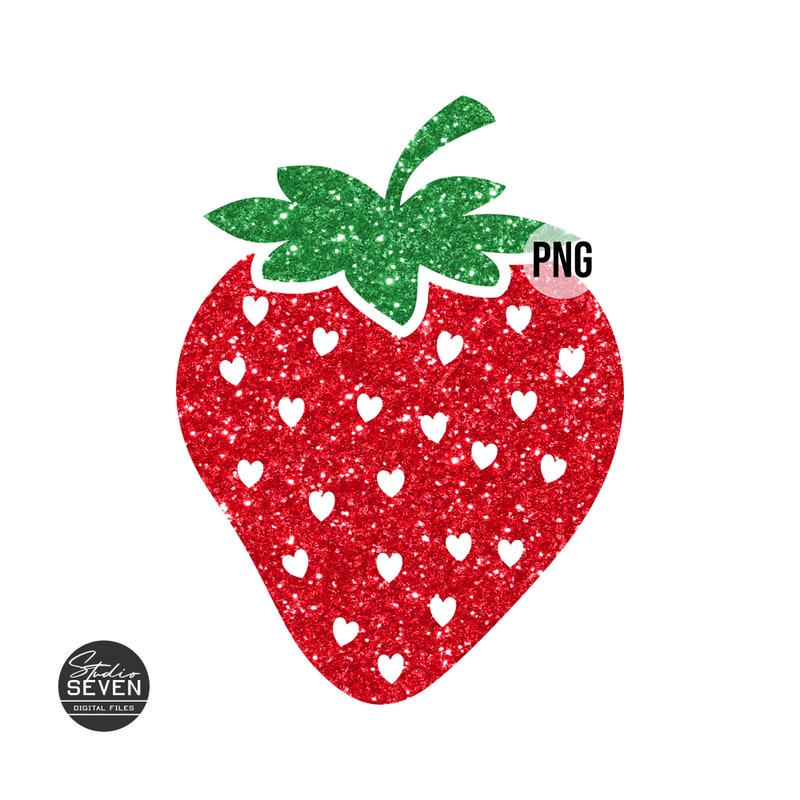 Strawberry Glitter Clips - Etsy