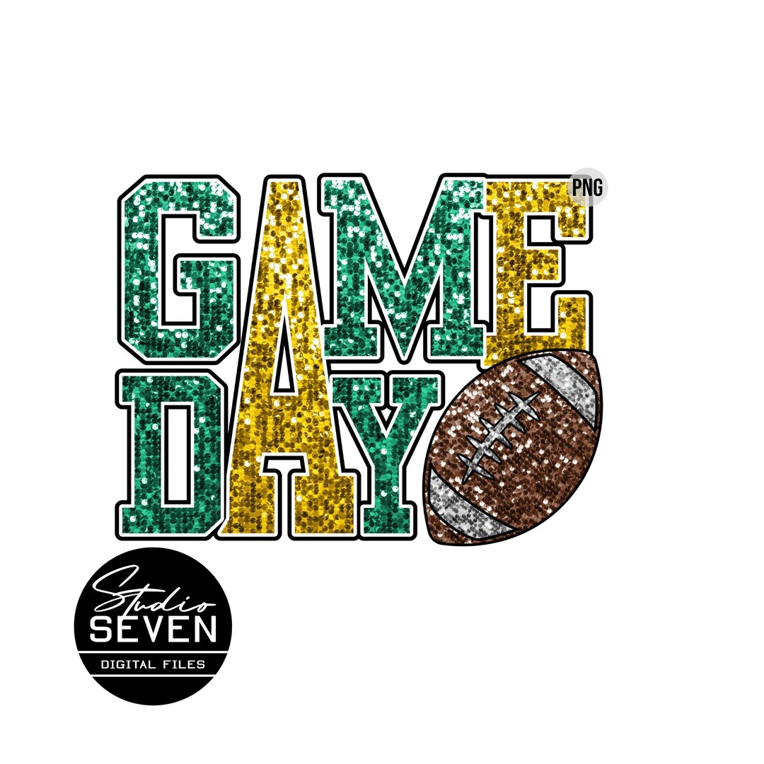 Game Day Glitter Png, Sublimation, Football, Football Png, Cute Glitter ...