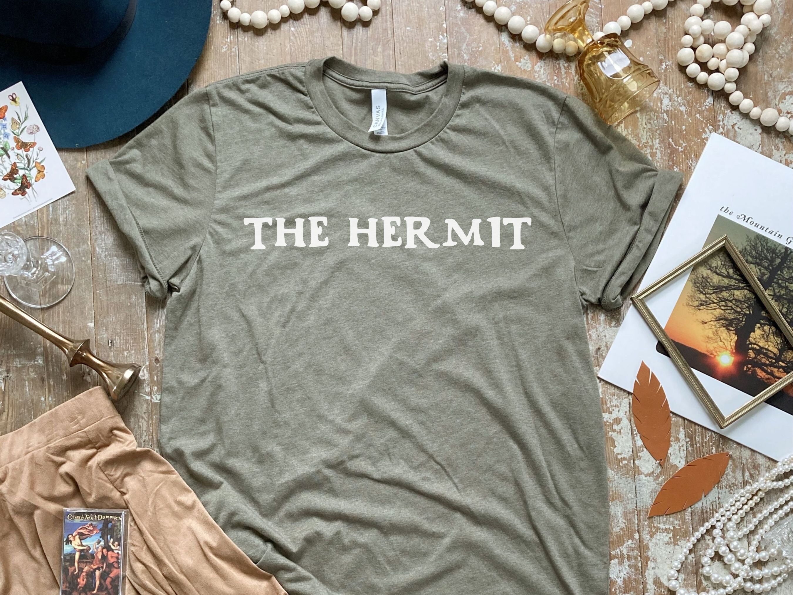 The Hermit Shirt, Tarot Card Shirt, Tarot Shirt, Witchy Shirt, Mystical ...