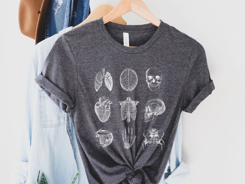 Anatomy Shirt, Anatomy Art, Dark Academia Shirt, Pastel Goth Shirt, Vintage Skeleton, Skeleton ...