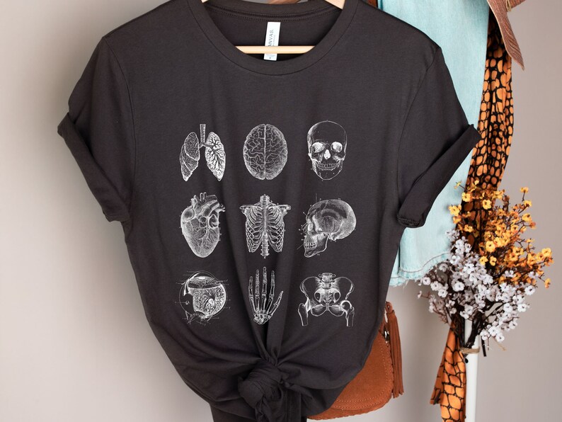 Anatomy Shirt, Anatomy Art, Dark Academia Shirt, Pastel Goth Shirt, Vintage Skeleton, Skeleton ...