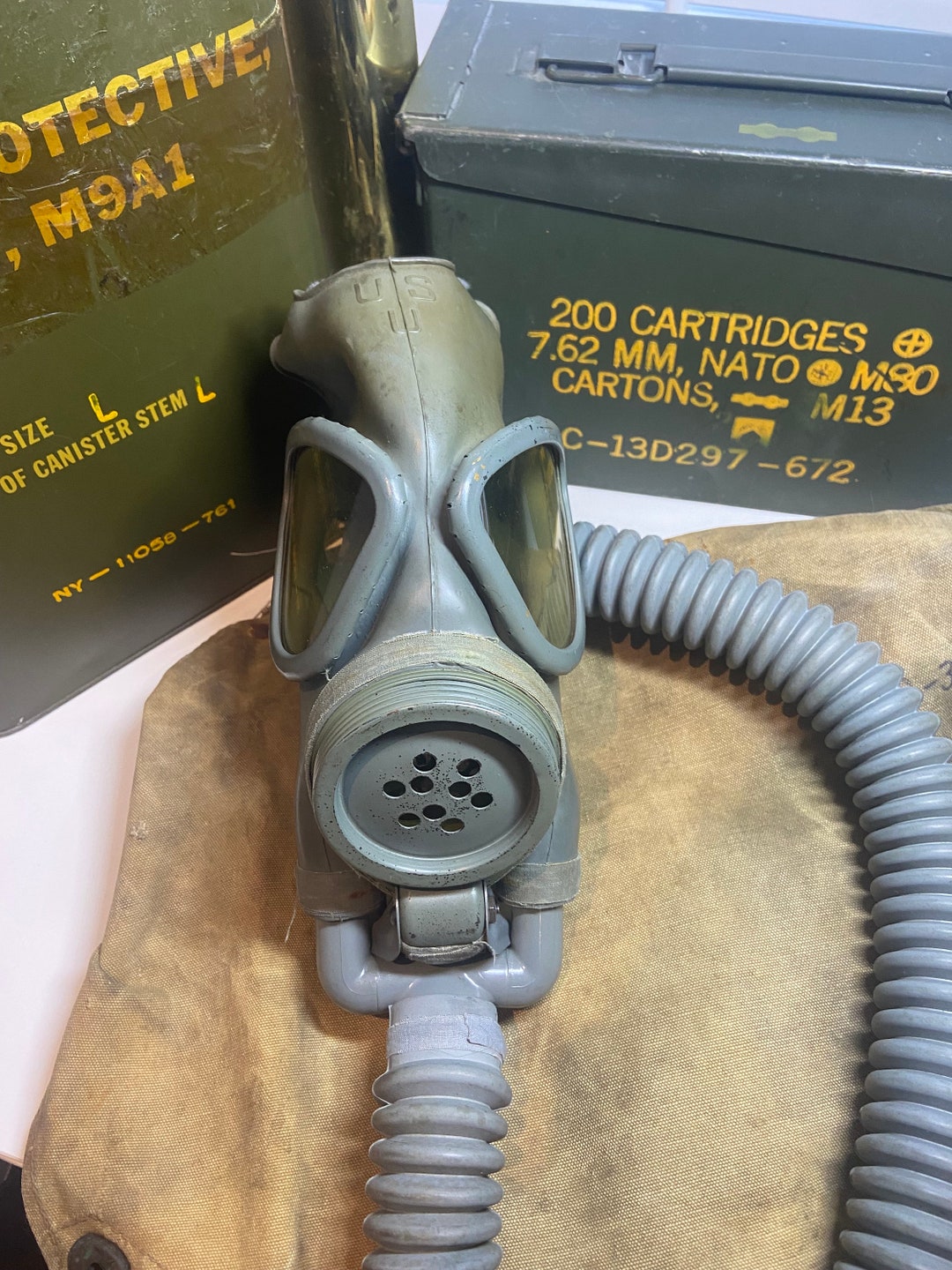 US Army Ww2 M3a1 Diaphragm Gas Mask - Etsy