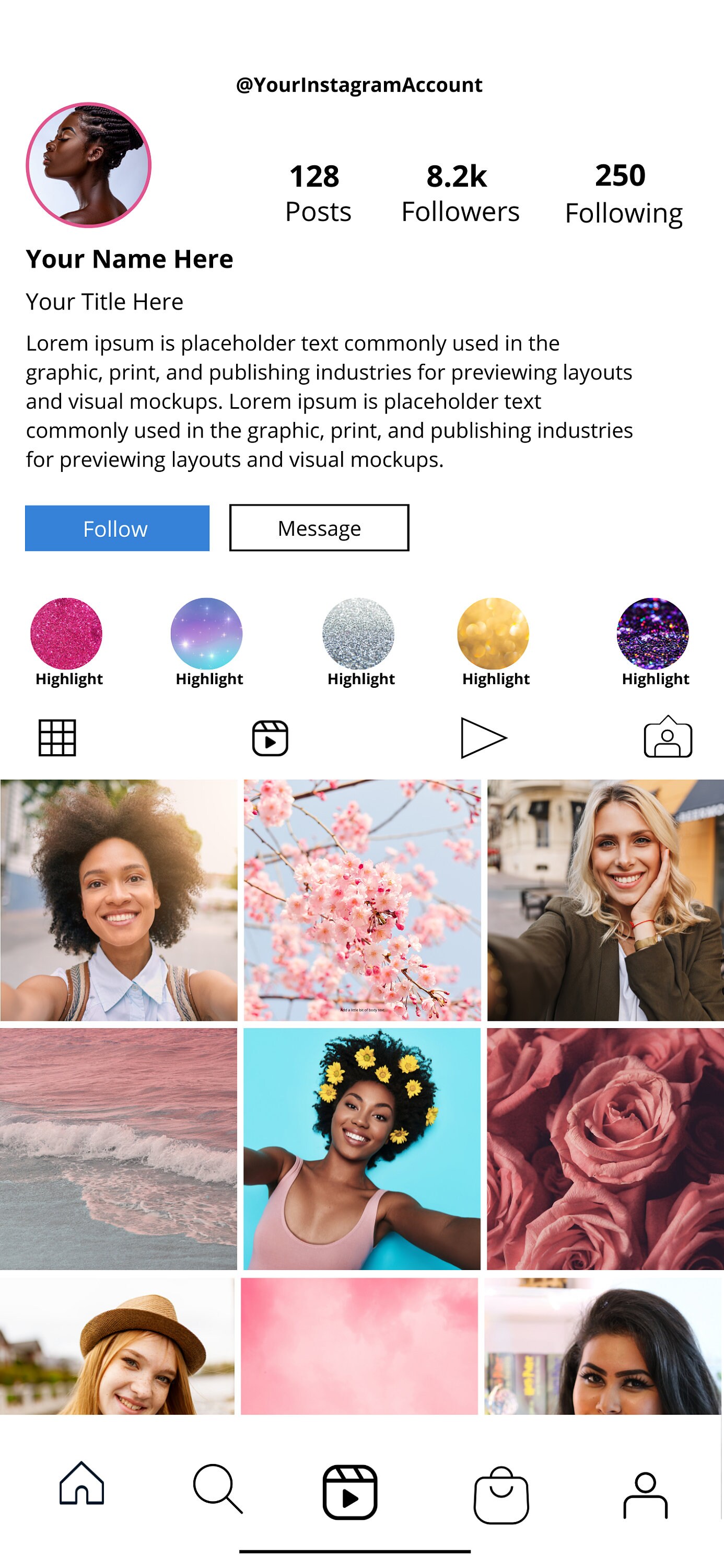Instagram Profile Mock up (using Canva) - Etsy