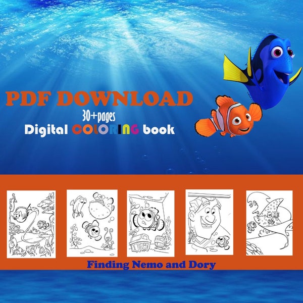 Finding Nemo Coloring Book - Etsy