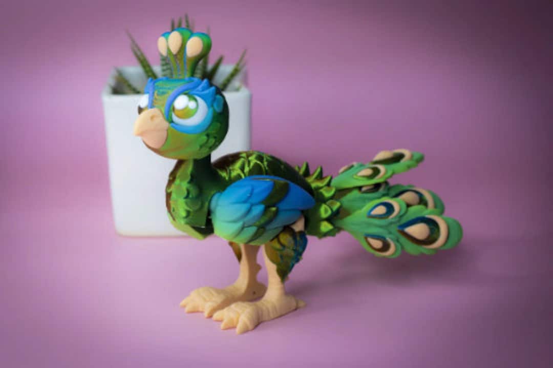 Articulated Baby Peacock 3D Print STL File Fun DIY Project - Etsy