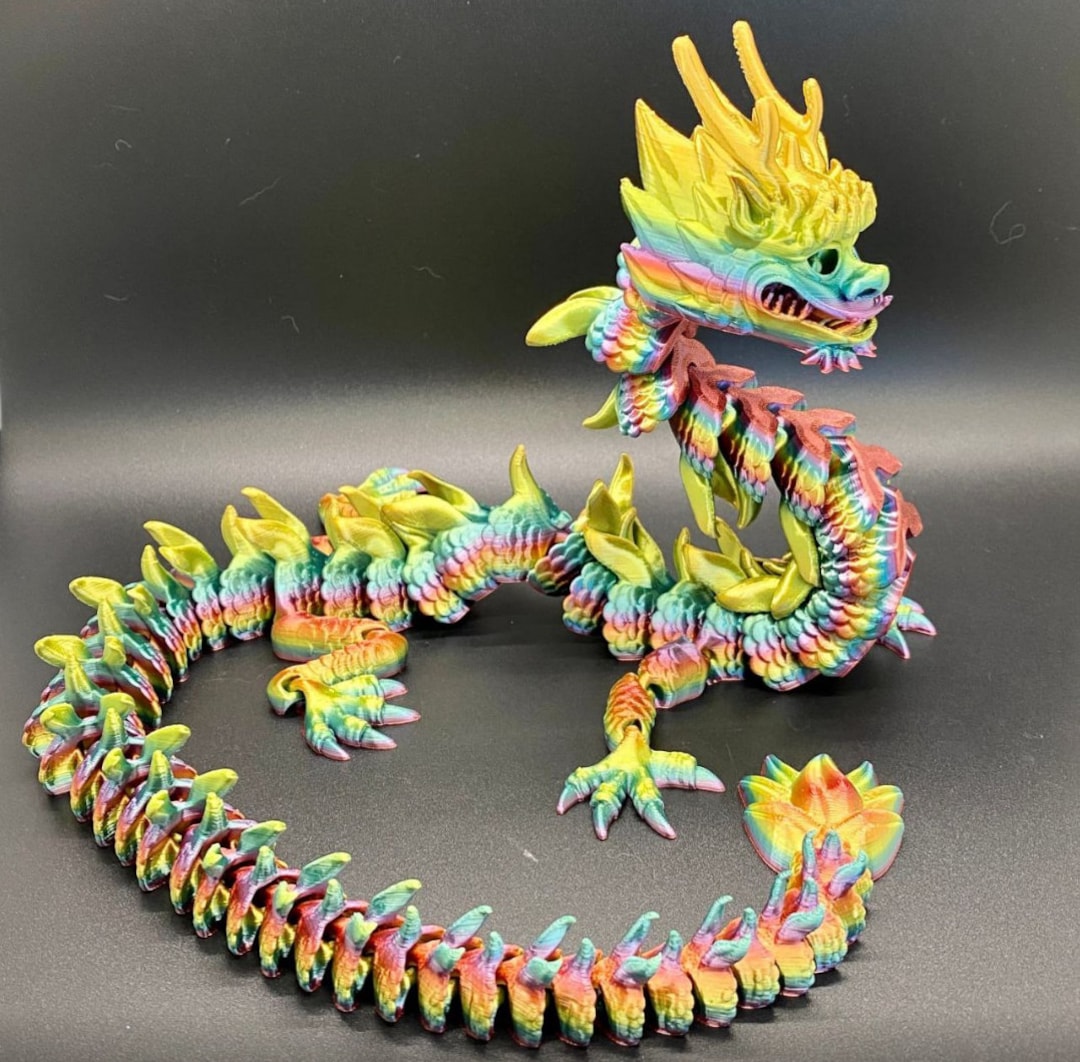 Articulated Dragon STL 3D Model Unleash Mythical Majesty - Etsy Australia