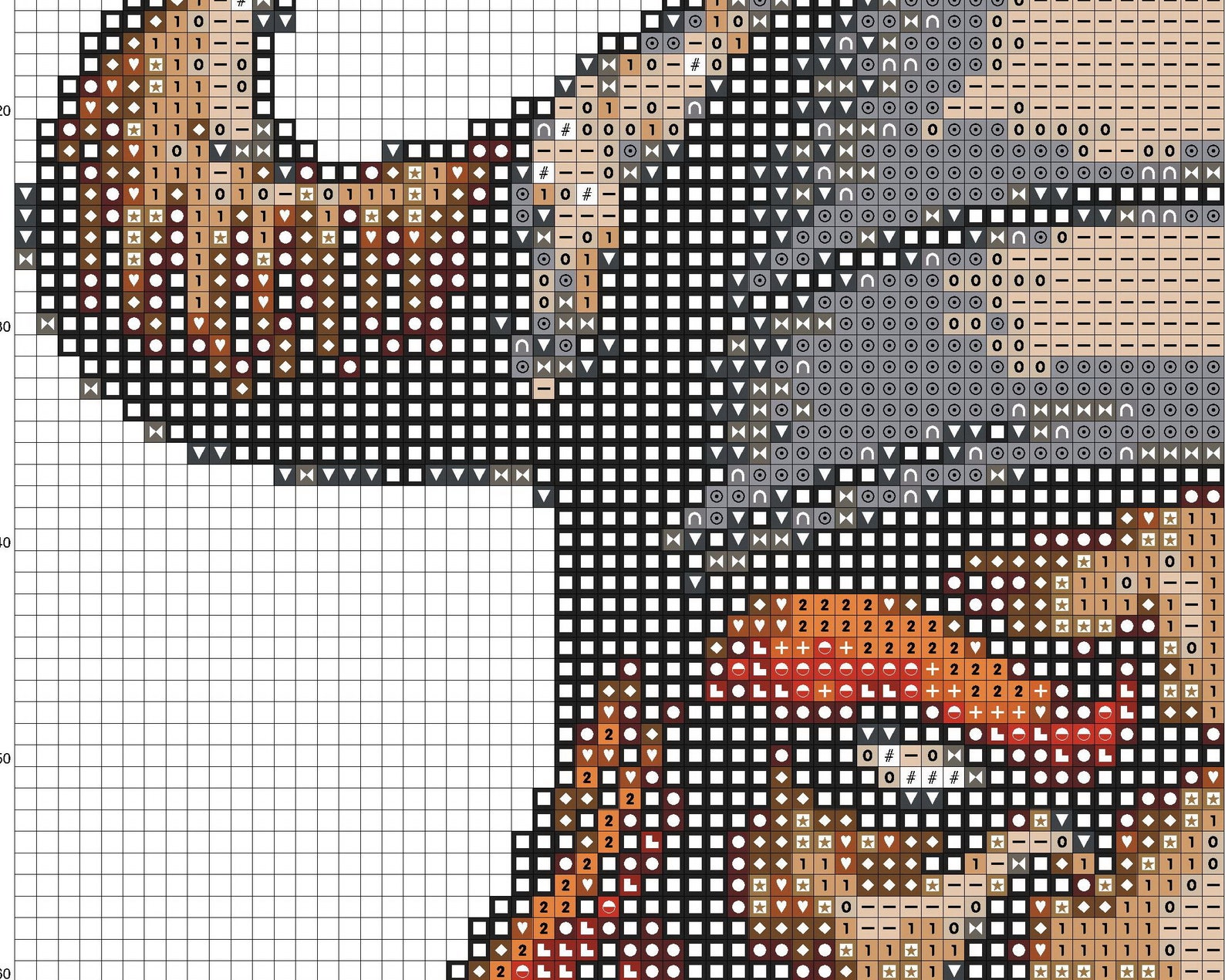Viking Warrior Head Pattern Counted Cross Stitch Pattern PDF Chart ...