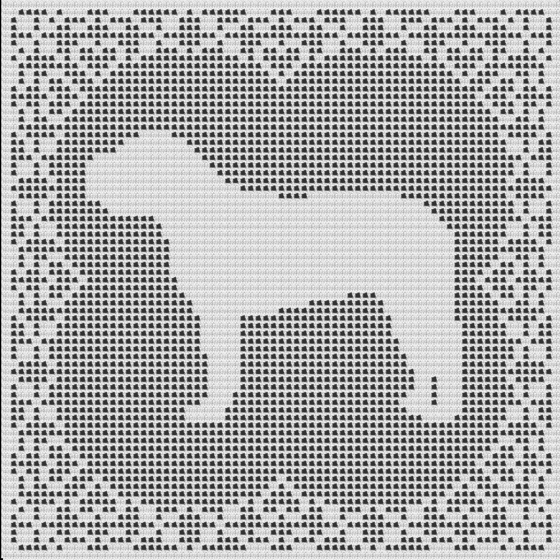 Mastiff Dog Filet Crochet Pattern PDF Chart Instant Download Picture ...