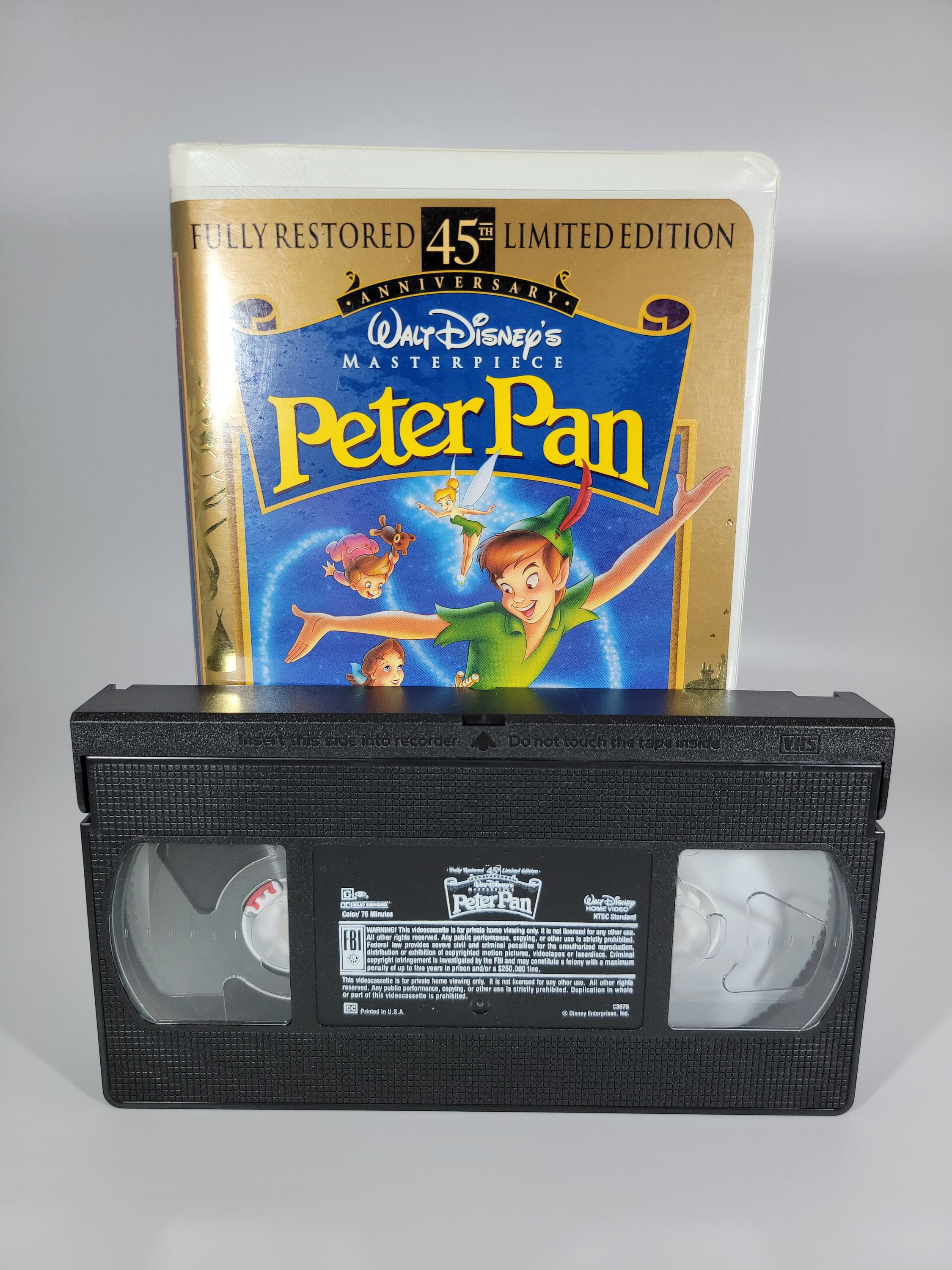 Disney Peter Pan Fully Restored Limited Edition VHS Clamshell - Etsy