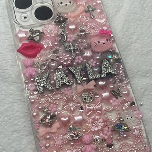 Custom Hello Kitty Phone Case // Personalised Charm Phone Case for All ...