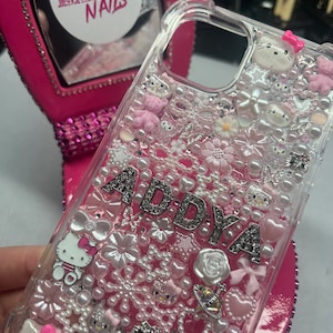 Custom Hello Kitty Phone Case // Personalised Charm Phone Case for All ...