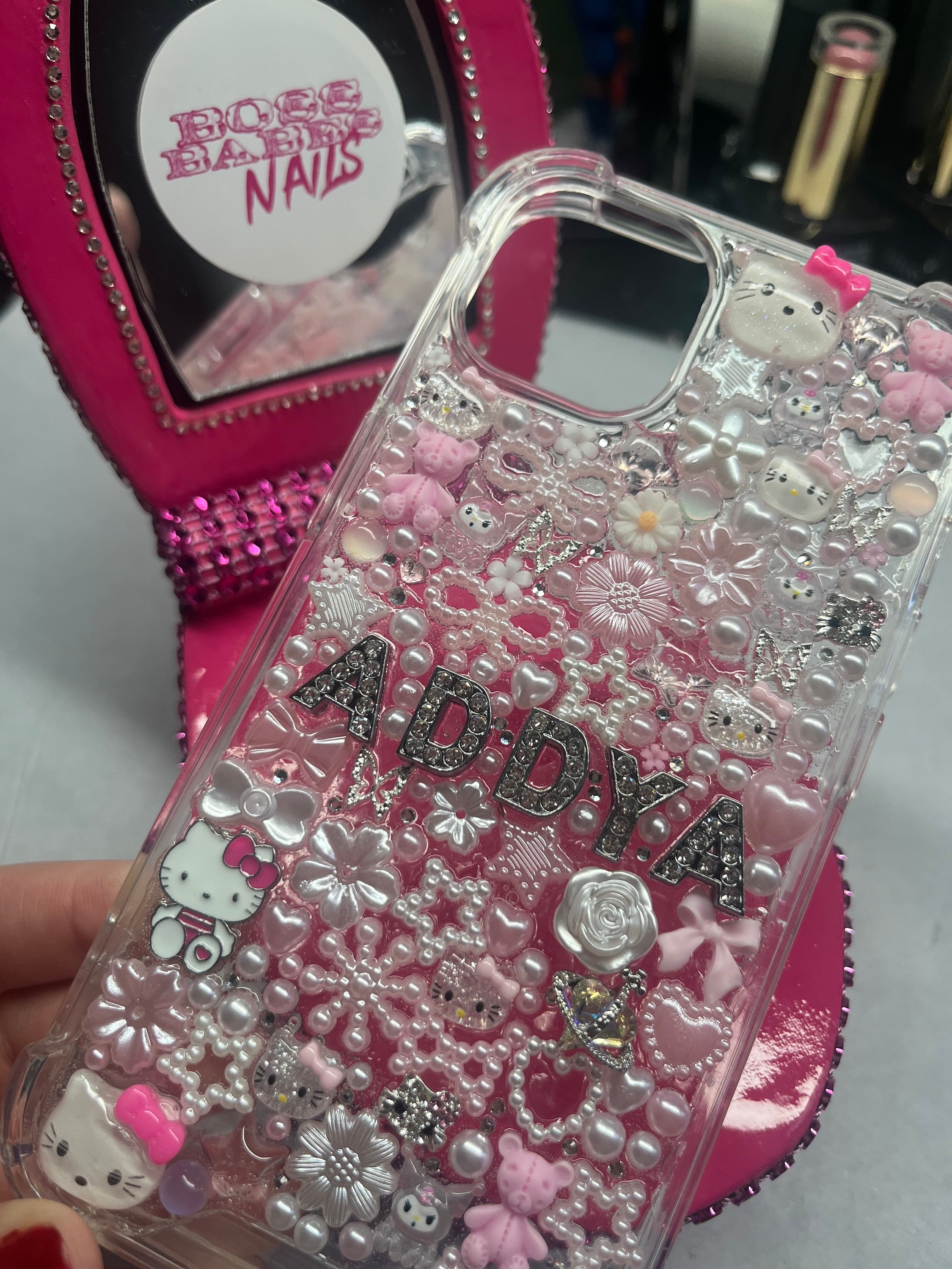Custom Hello Kitty Phone Case // Personalised Charm Phone Case for All ...