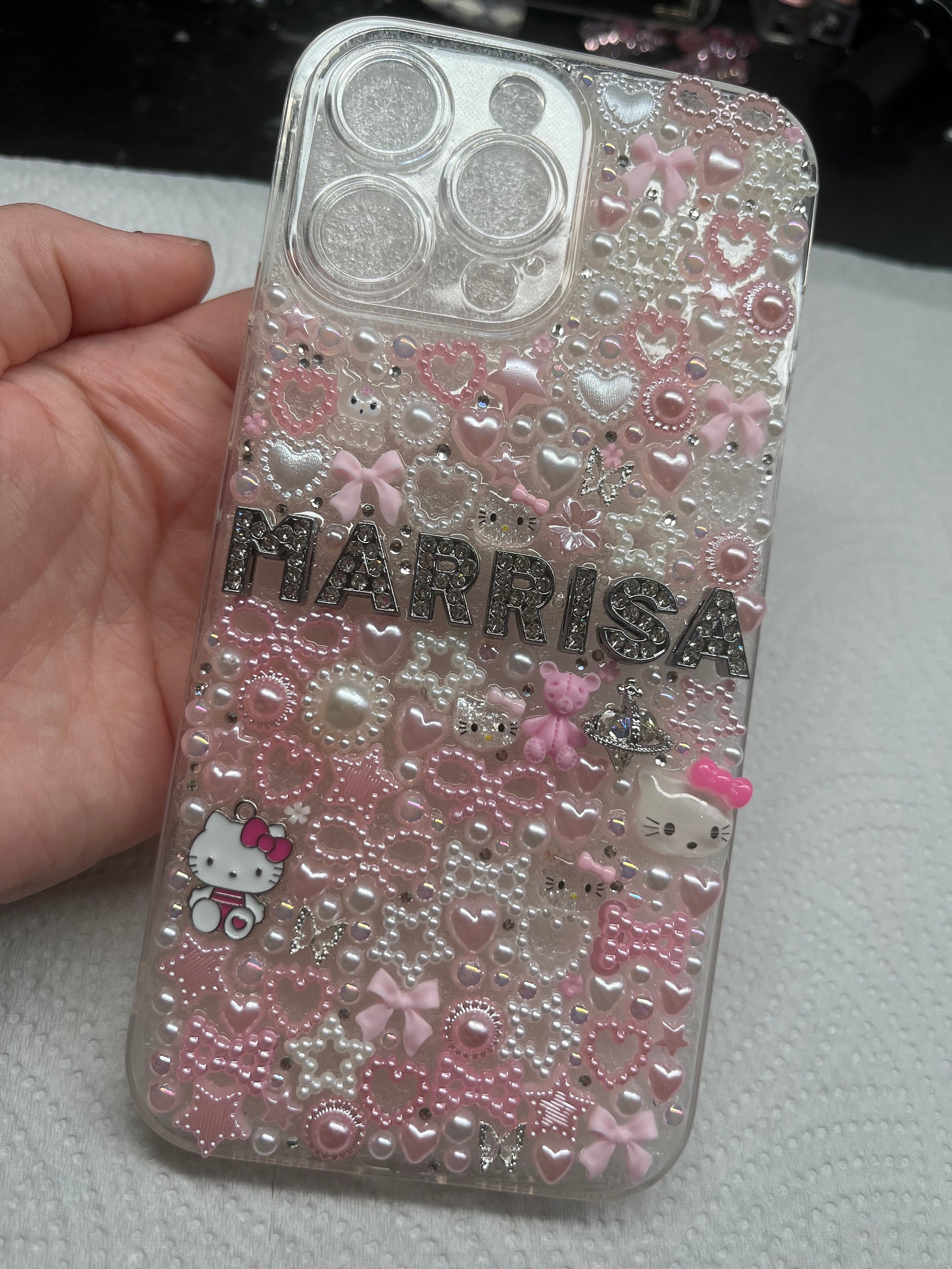 Custom Hello Kitty Phone Case // Personalised Charm Phone Case for All ...