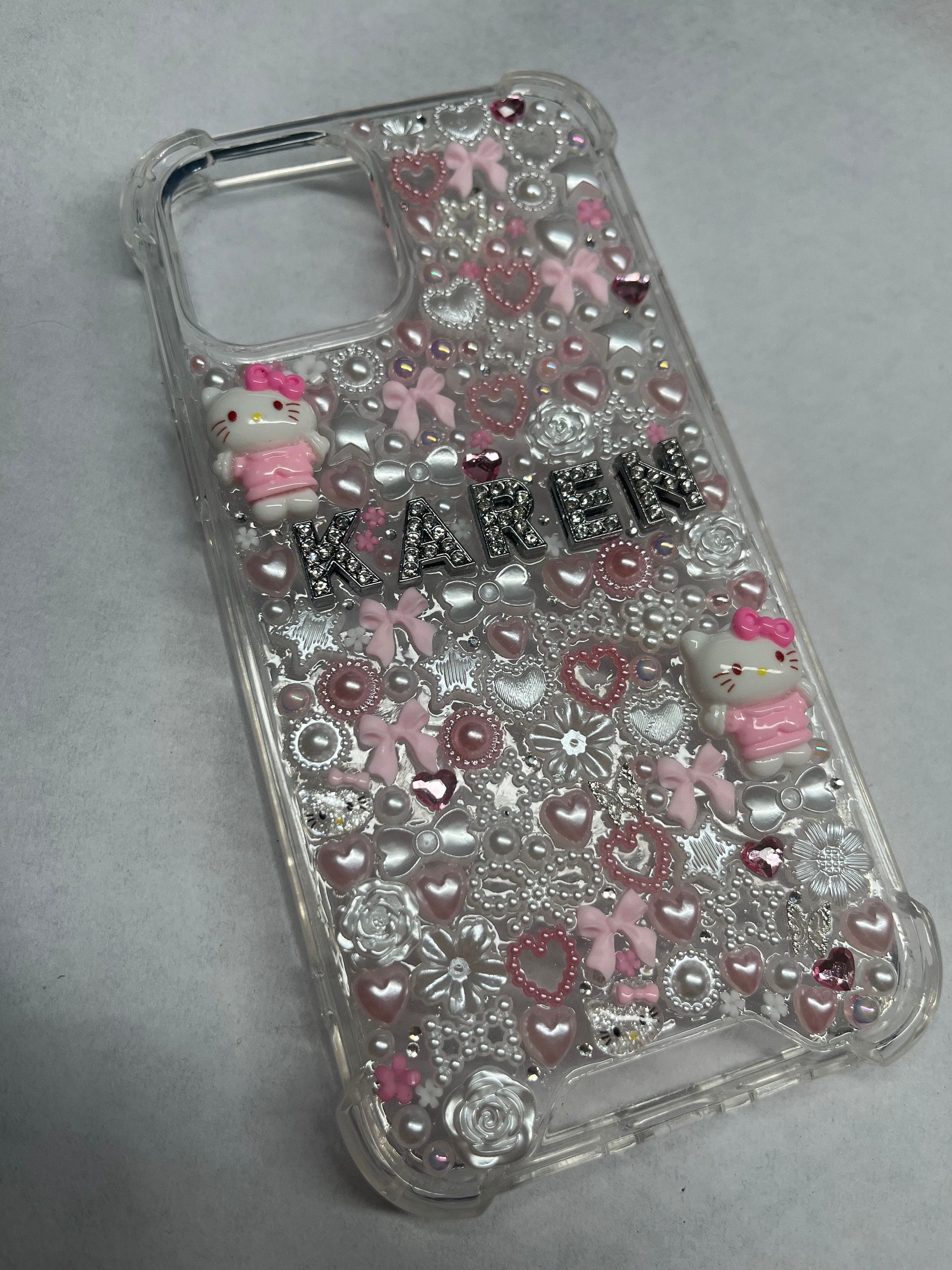 Custom Hello Kitty Phone Case // Personalised Charm Phone Case for All ...