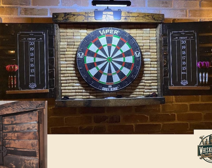 LED Lighted Custom Dart Board Backboard, Red & Black Trim Surround W ...