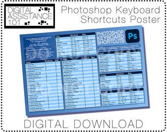 Microsoft Excel Keyboard Shortcut Printable Poster - Etsy