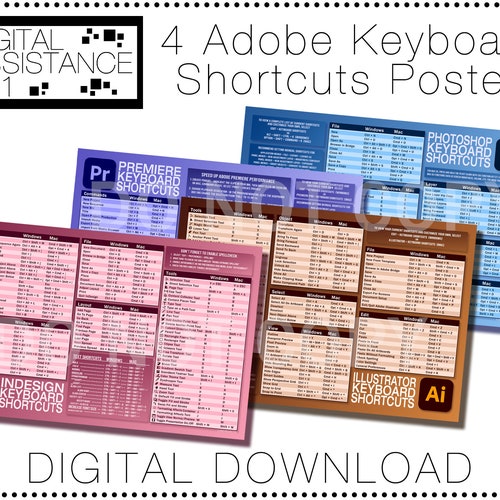 Photoshop Keyboard Shortcuts Poster Digital Download - Etsy