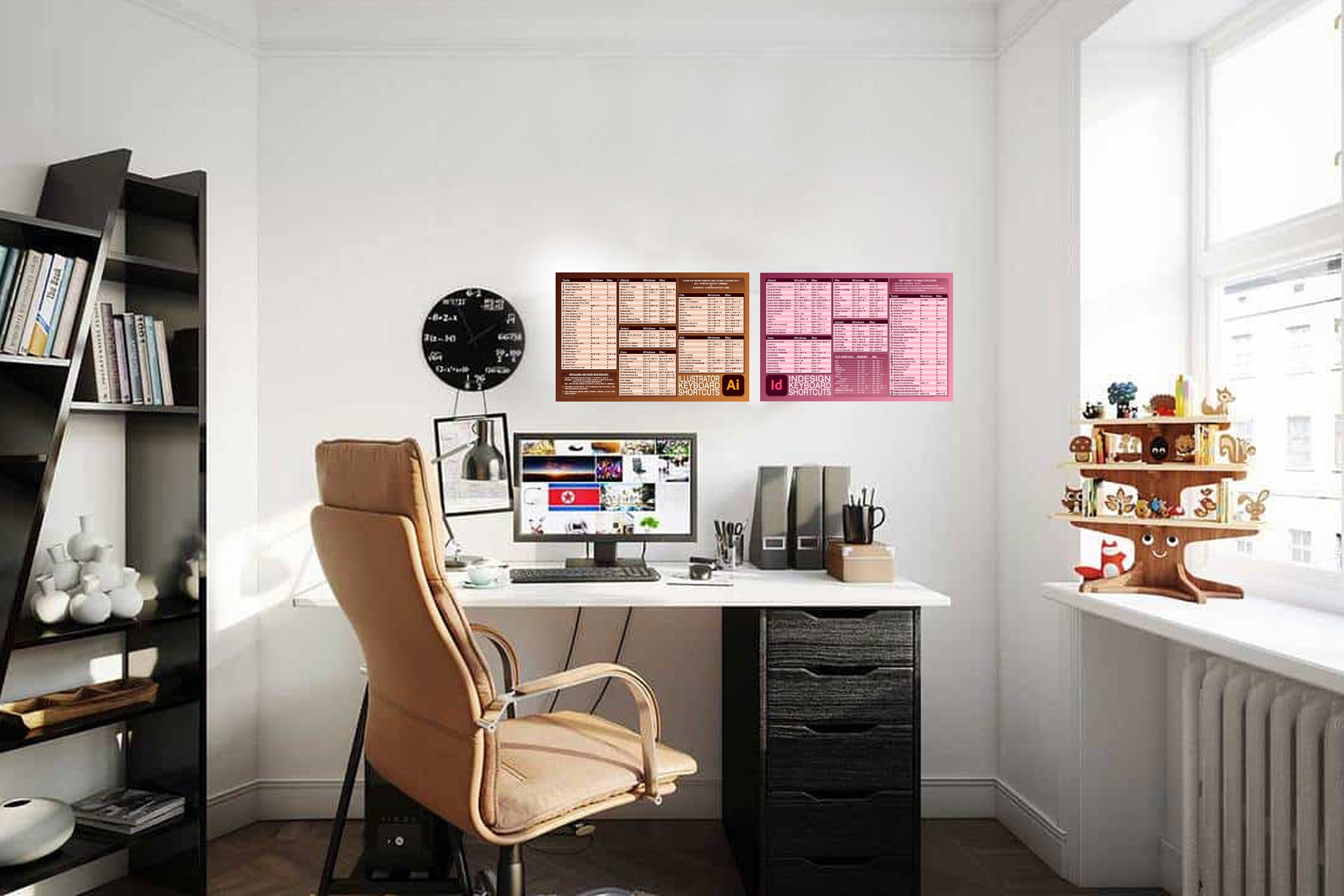 Keyboard Shortcuts Poster 2-pack - Illustrator & Indesign - Digital ...