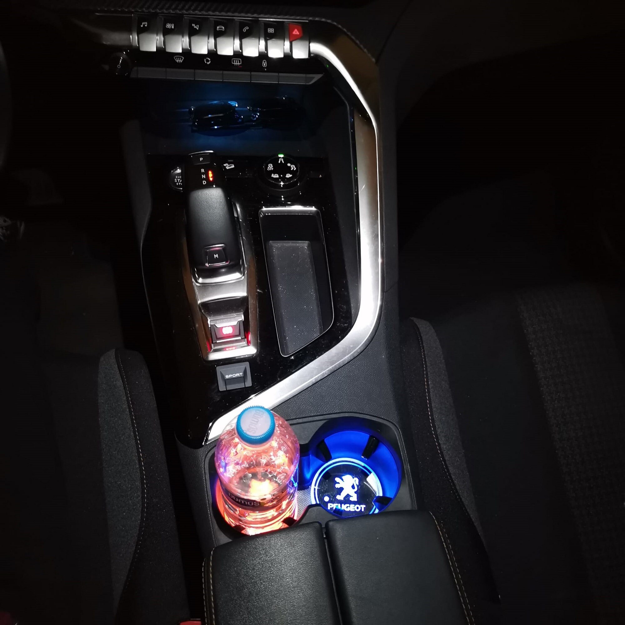 Kia Logo Car Coaster, Emblem Led Cup Holder, Interior Car Lighting ...