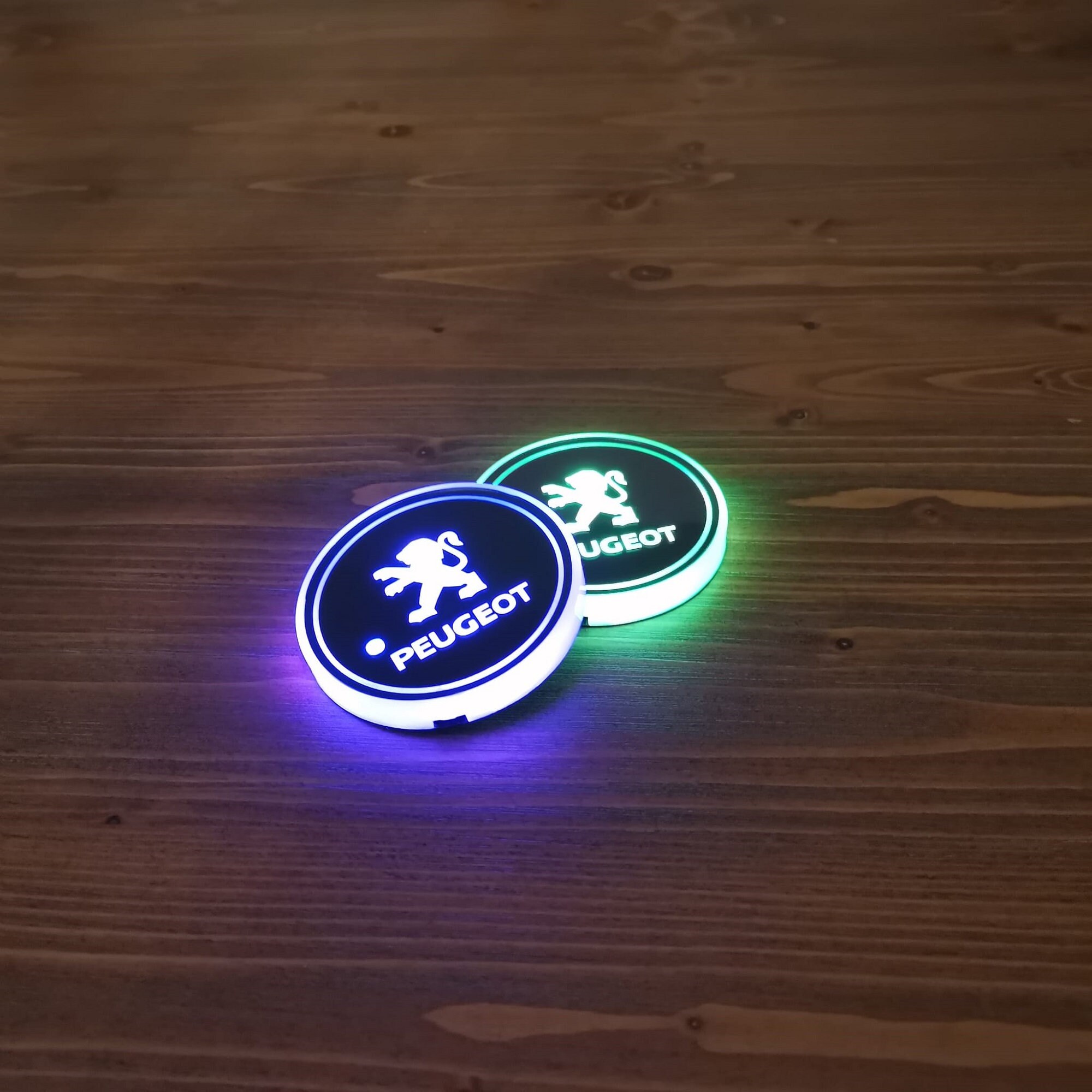 Mercedes Benz Logo Car Coaster, Emblem Led Cup Holder, Interior Car ...