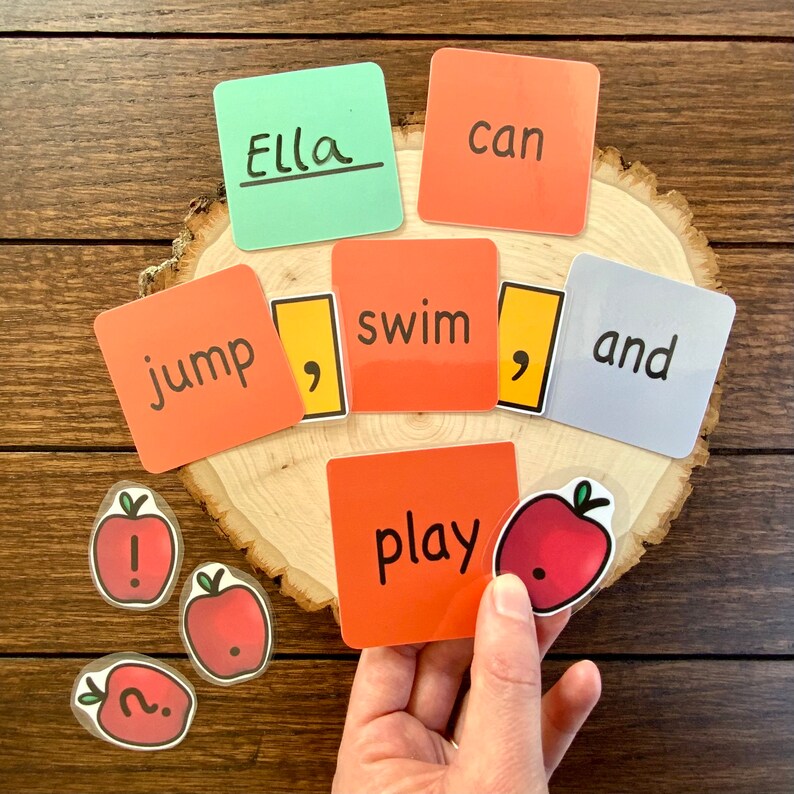 Fun Sentence Building Cards, Colorful Sentence Construction Activity ...