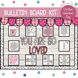 Christian Valentine’s Day Bulletin Board Kit! Bible Verse Bulletin ...